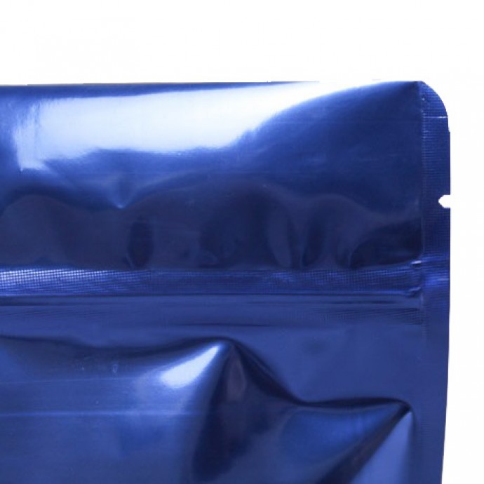 5 75 X 9 X 3 5 Blue Stand Up Pouch With Oval Window 1 000 Case